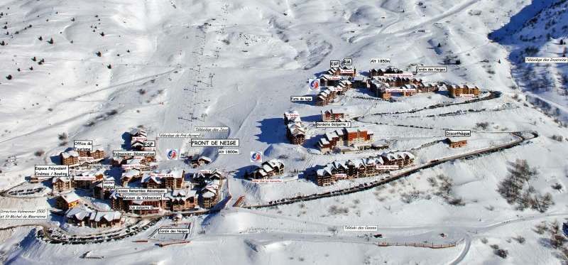 Valmeinier 1800 map | Valmeinier Booking (French alps ski resort)